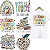 Amazon.com: Teacher Iron On Transfers for T-Shirts Letters Heat Press ...