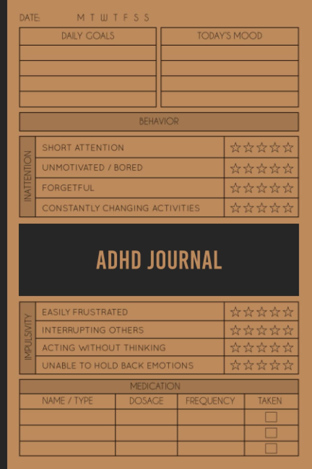 ADHD Journal: Keep a Daily Diary of ADHD Symptoms, Activities ...