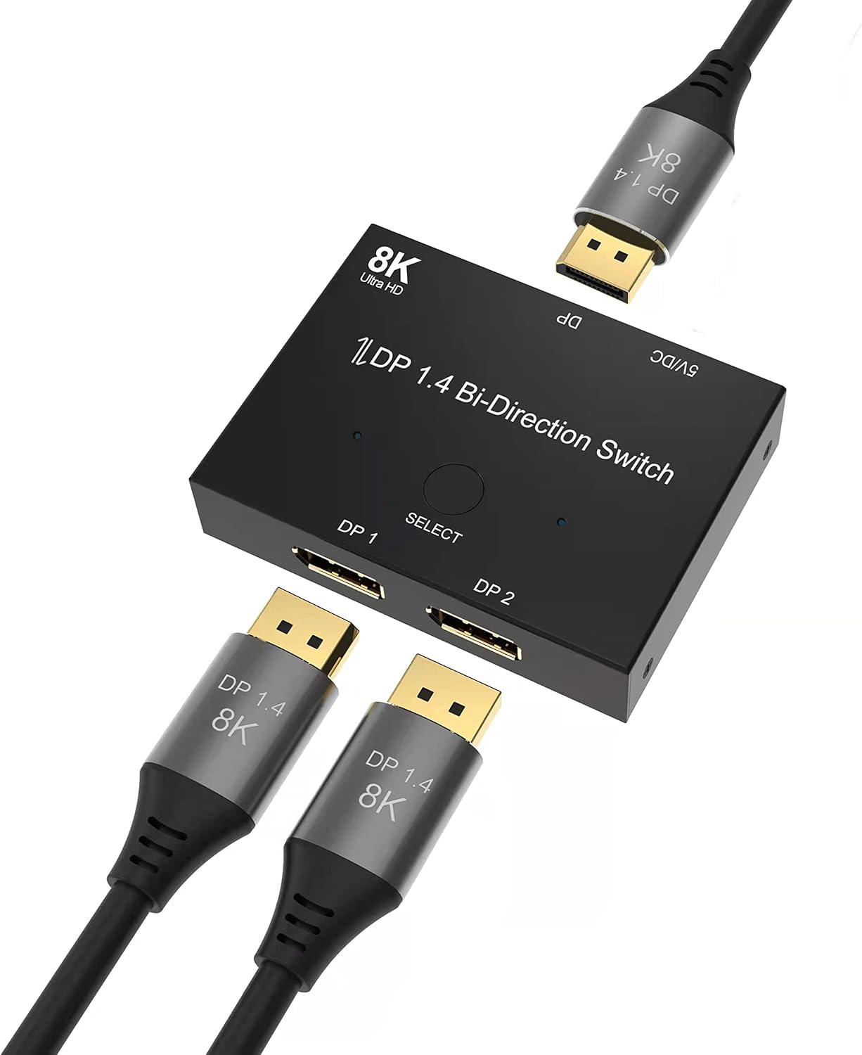 Amazon.com: JupptElectronics Displayport Switch, displayport Cable 1.4 ...