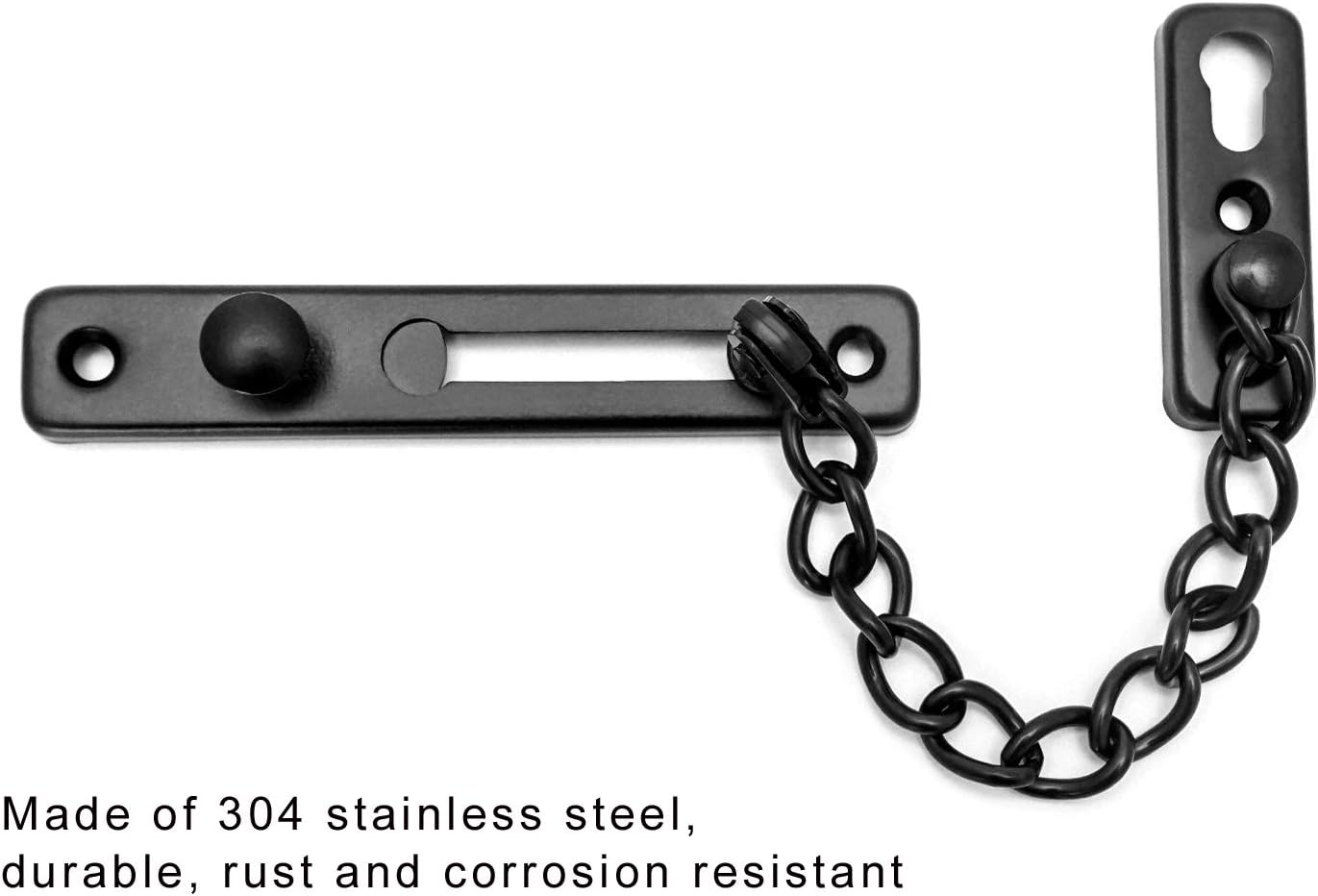 QWORK 2 Pack Chain Door Lock with Screws, Security Chain Guard with ...