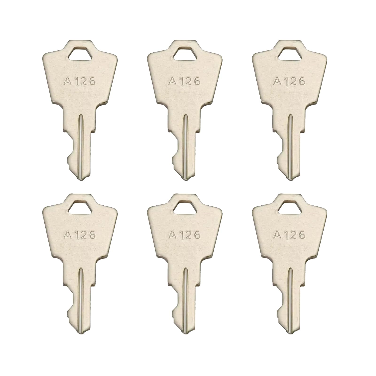 Newyuan 6Pcs Ignition Keys Replacement - A126 Compatible with APEM, KAC ...