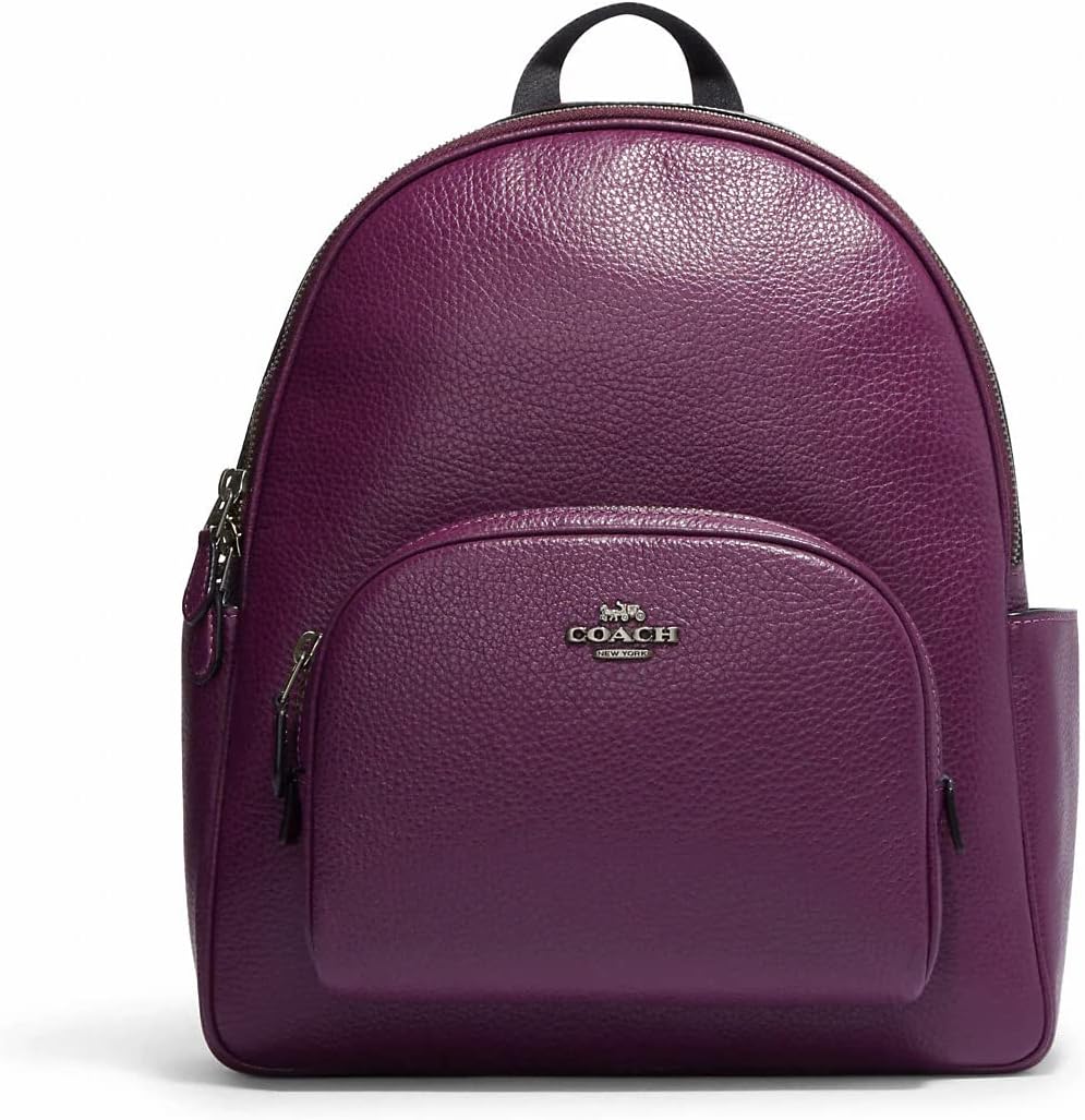 Amazon.com | Coach Women's Court Leather Backpack, Boysenberry | Casual ...