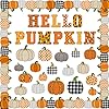 Amazon.com: Whaline 92Pcs Hello Pumpkin Bulletin Board Kit Plaid ...