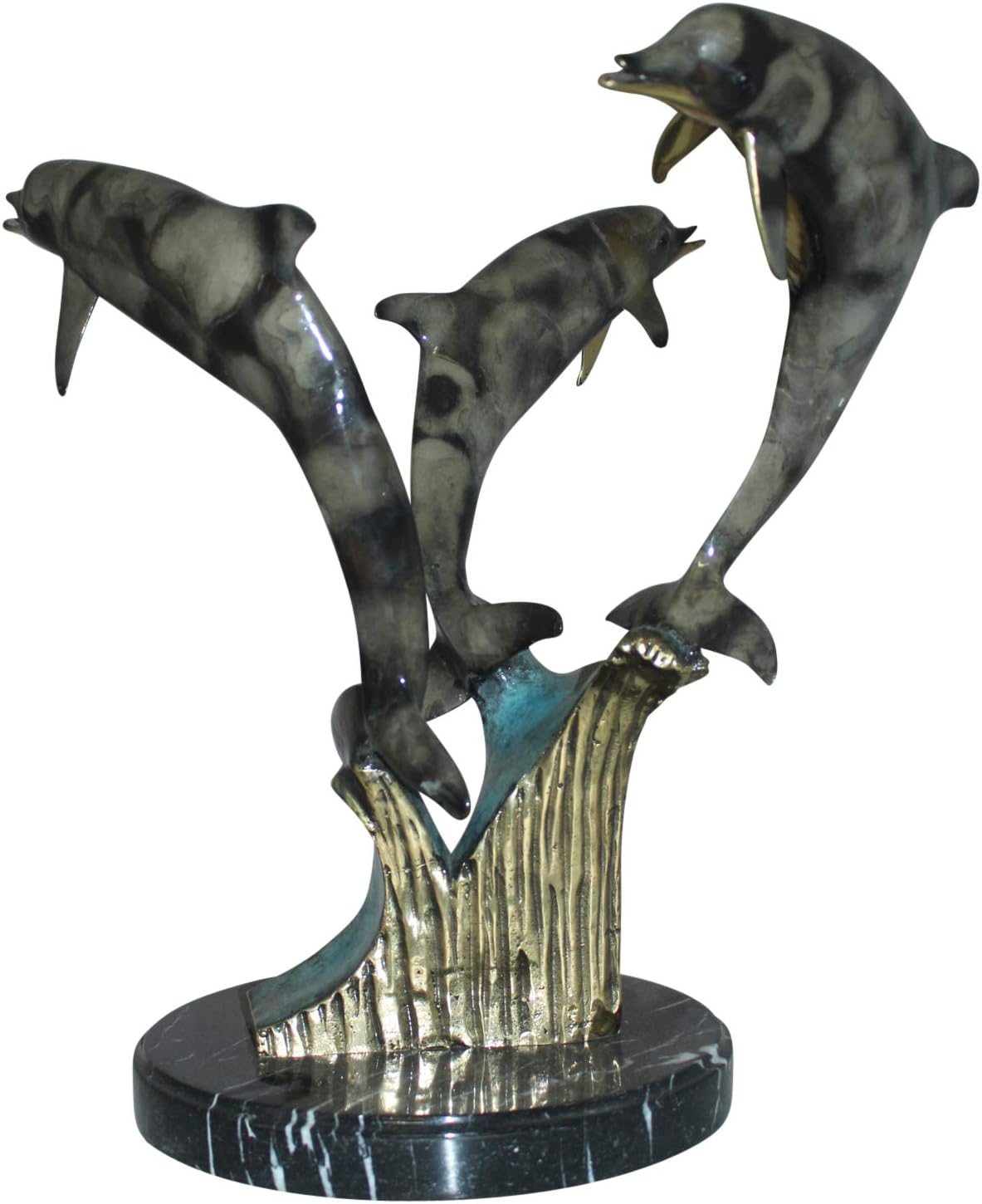 Amazon.com: Three Dolphins Table Base Bronze Statue - Size: 20" L x 20 ...