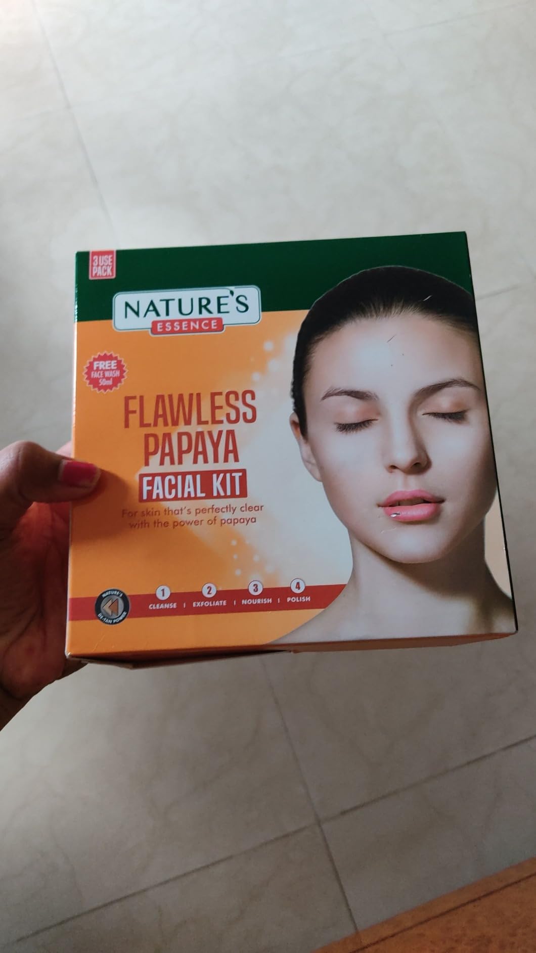 Nature's Essence Brightening Diamond Facial Kit With Free Facewash, 60g ...