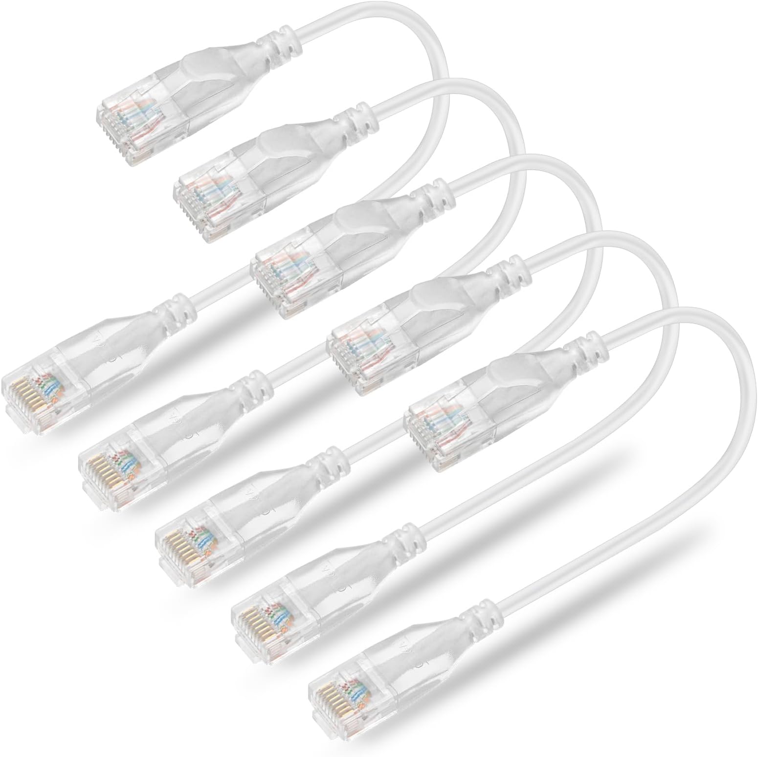 Amazon.co.jp: Ankuly Cat6A LANケーブル 短い ランケーブル 0.15m 5本セット RJ45コネクタ 10Gbps サーバー 企業様向け イーサネット 有線lan ...