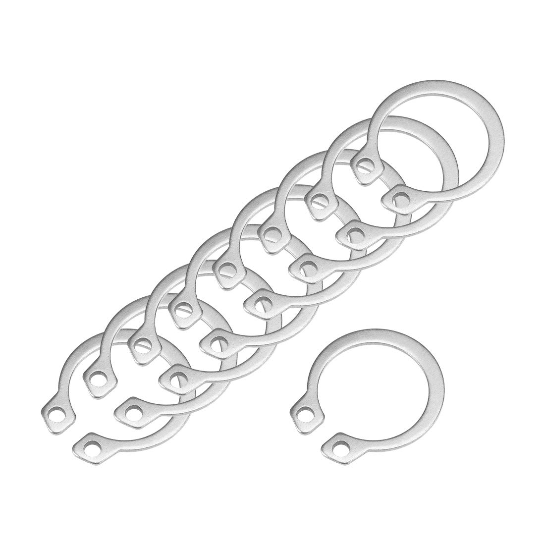 uxcell 17mm External Circlips C-Clip Retaining Snap Rings 304 Stainless ...
