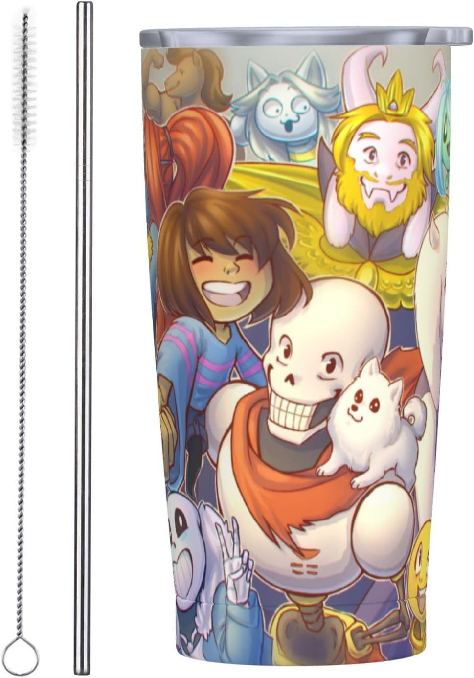 Amazon.com | BNALAO Sans Cartoon Undertale Anime Insulated Tumbler ...