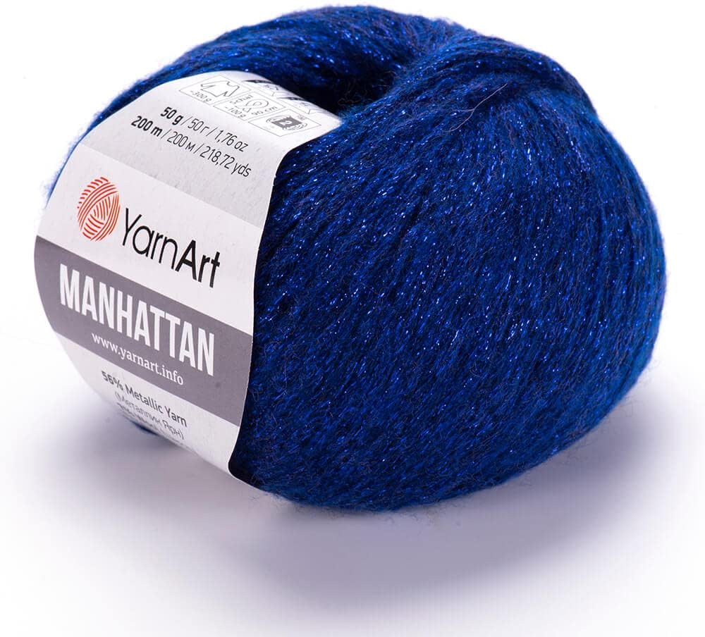 Amazon.com: YARNART Manhattan - Glittery Knitting Yarn, Sparkle Yarn ...