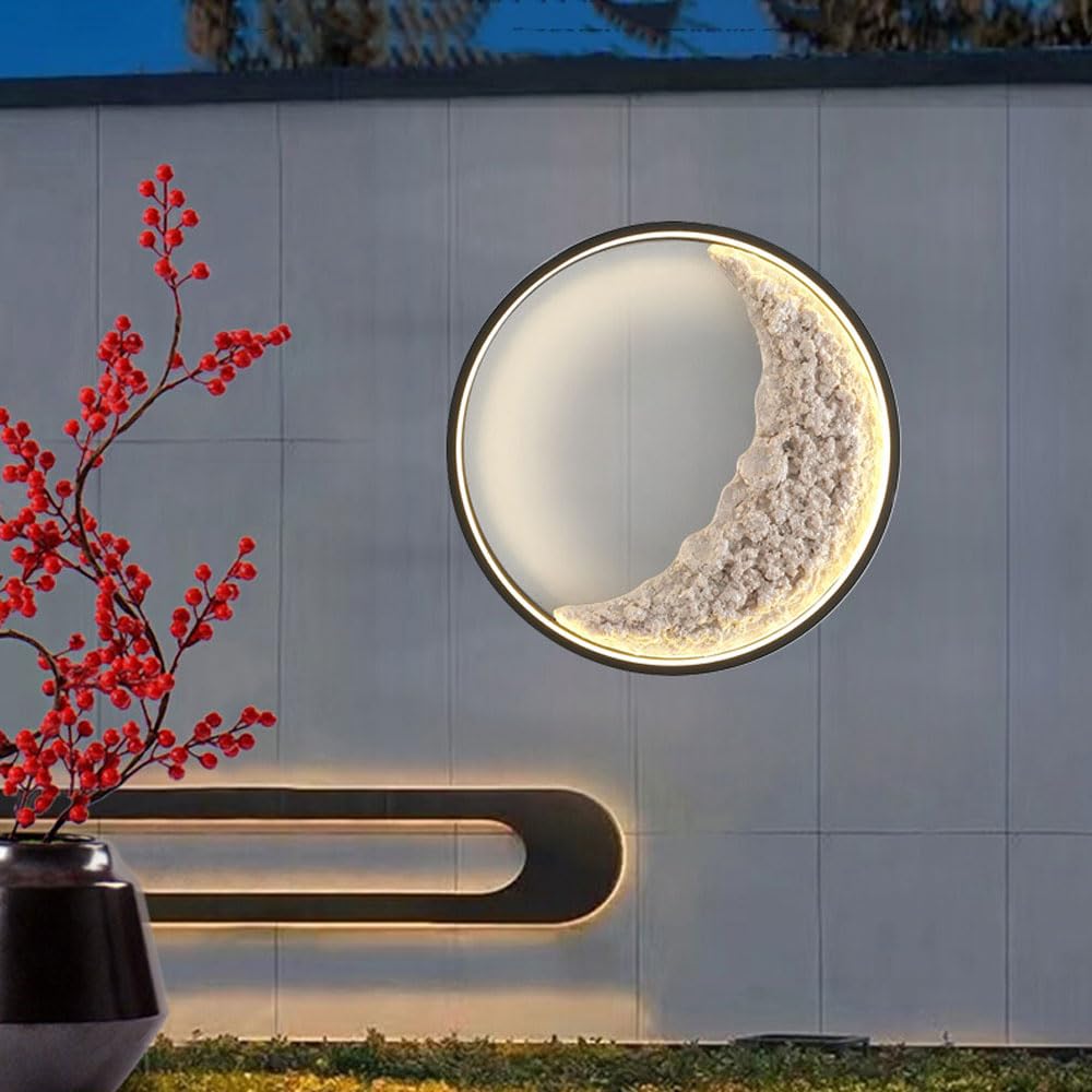 Amazon.com: YXTSIMV Indoor/Outdoor 11.8/16.7-inch Led Moon Wall Lamp ...