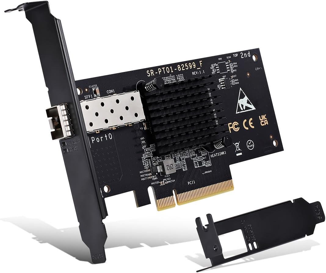 Amazon.com: 10Gb SFP PCI-e Network Card, 82599(X520-DA1) Controller ...