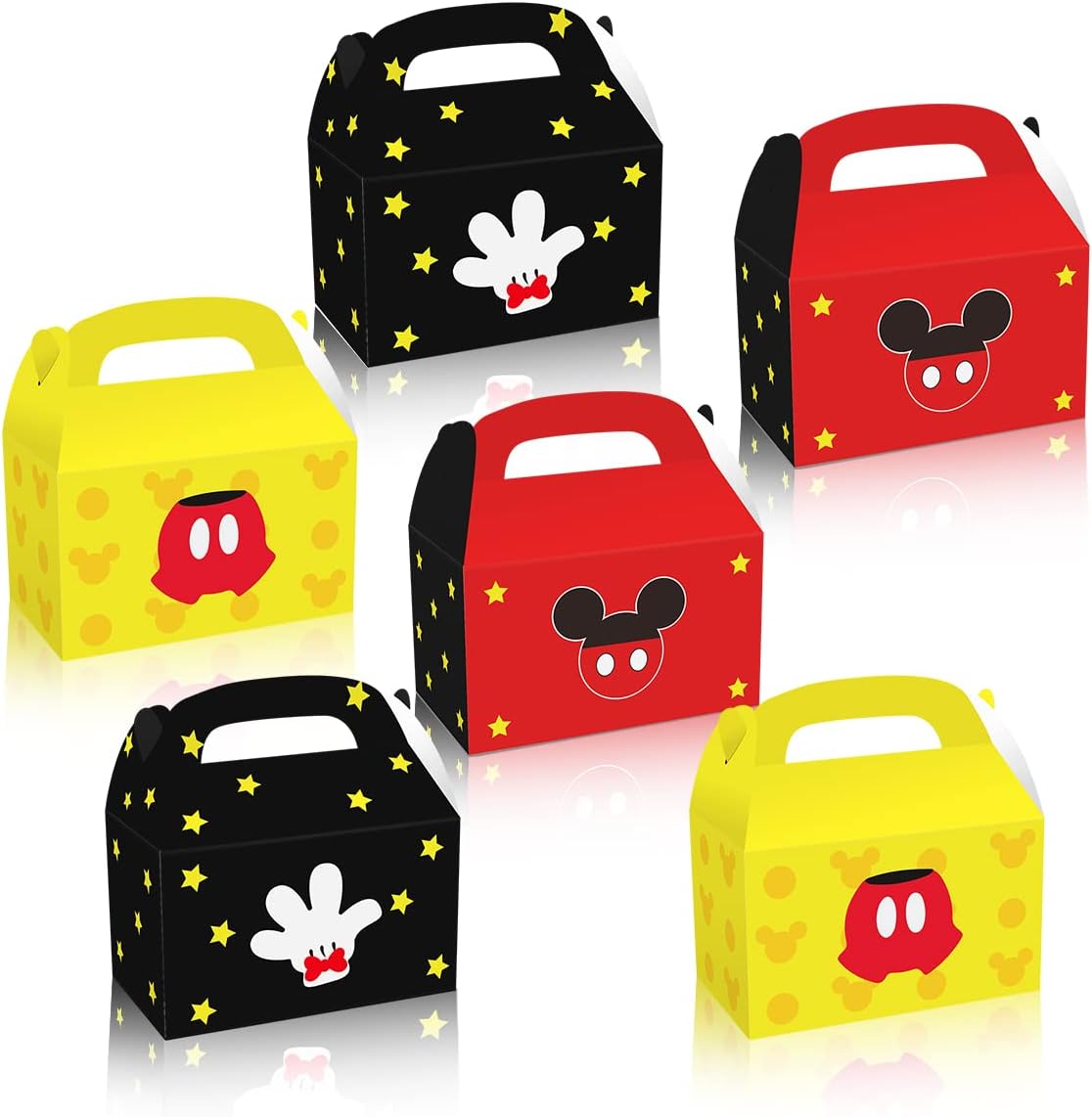 Amazon.com: OULUN 12pcs Mickey Mouse Party Gift Boxes, 3 Styles, Cute ...
