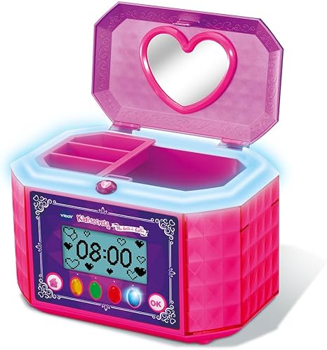 VTech - KidiSecrets, Ma Boîte à Bijoux Rose, Coffre-Fort Secret 8 en 1 ...