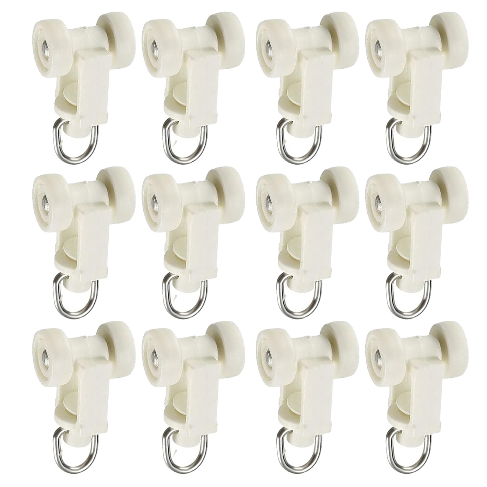 Amazon.com: MroMax 30Pcs Curtain Track Rollers, 0.41" Dia Plastic Twin ...