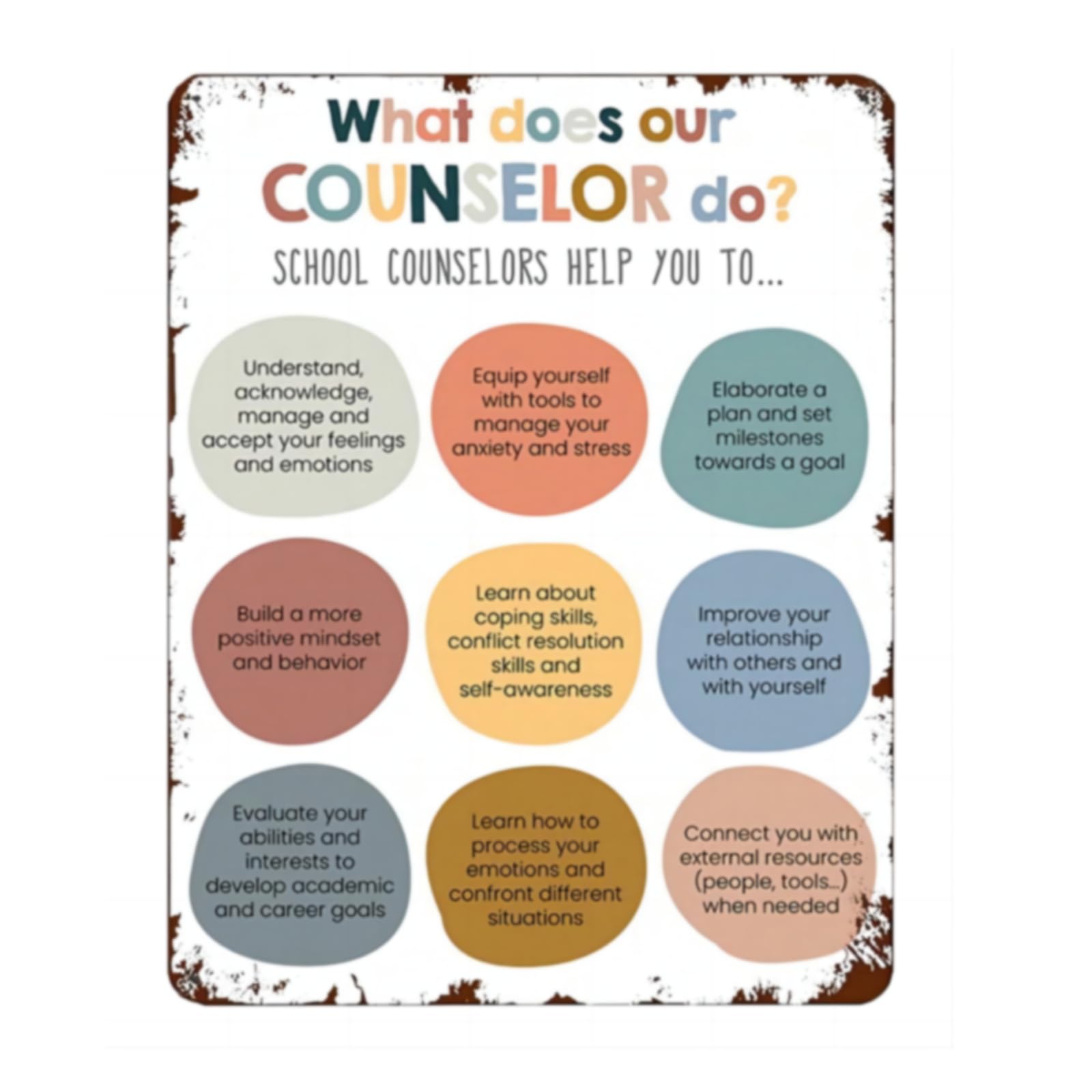 Amazon.com: LYXDS School Counseling Office Sign Door, School Counselor ...