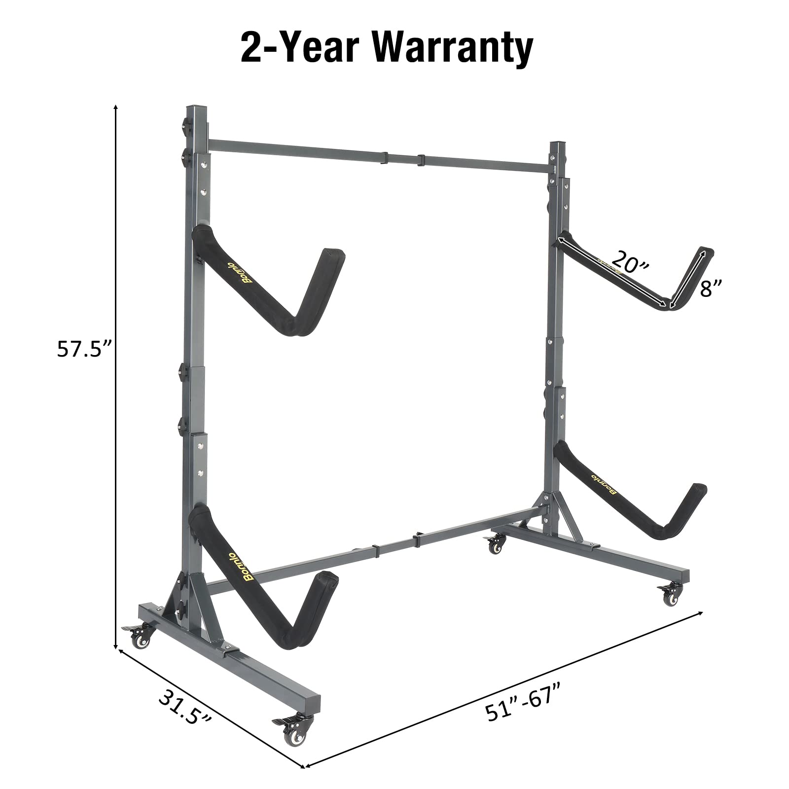 Snapklik.com : Bonnlo Kayak Stand Freestanding, Storage Rack For Two ...