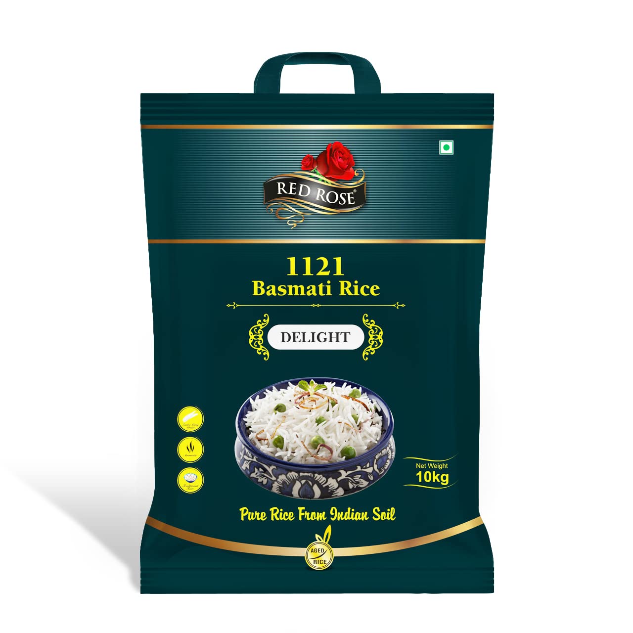 Red Rose Delight Basmati Rice, Perfectly Aged, Grain with Rich Aroma ...