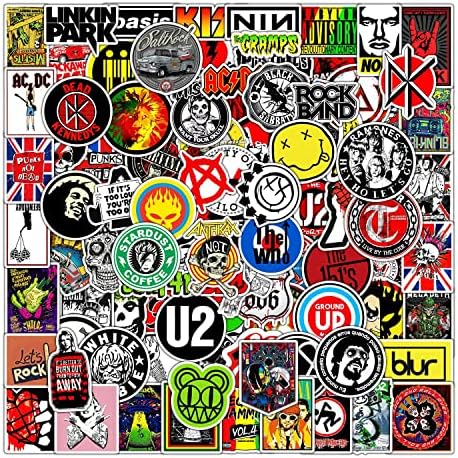 Amazon.com: Band Stickers Pack Rock Roll Stickers Decals Laptop Cars ...