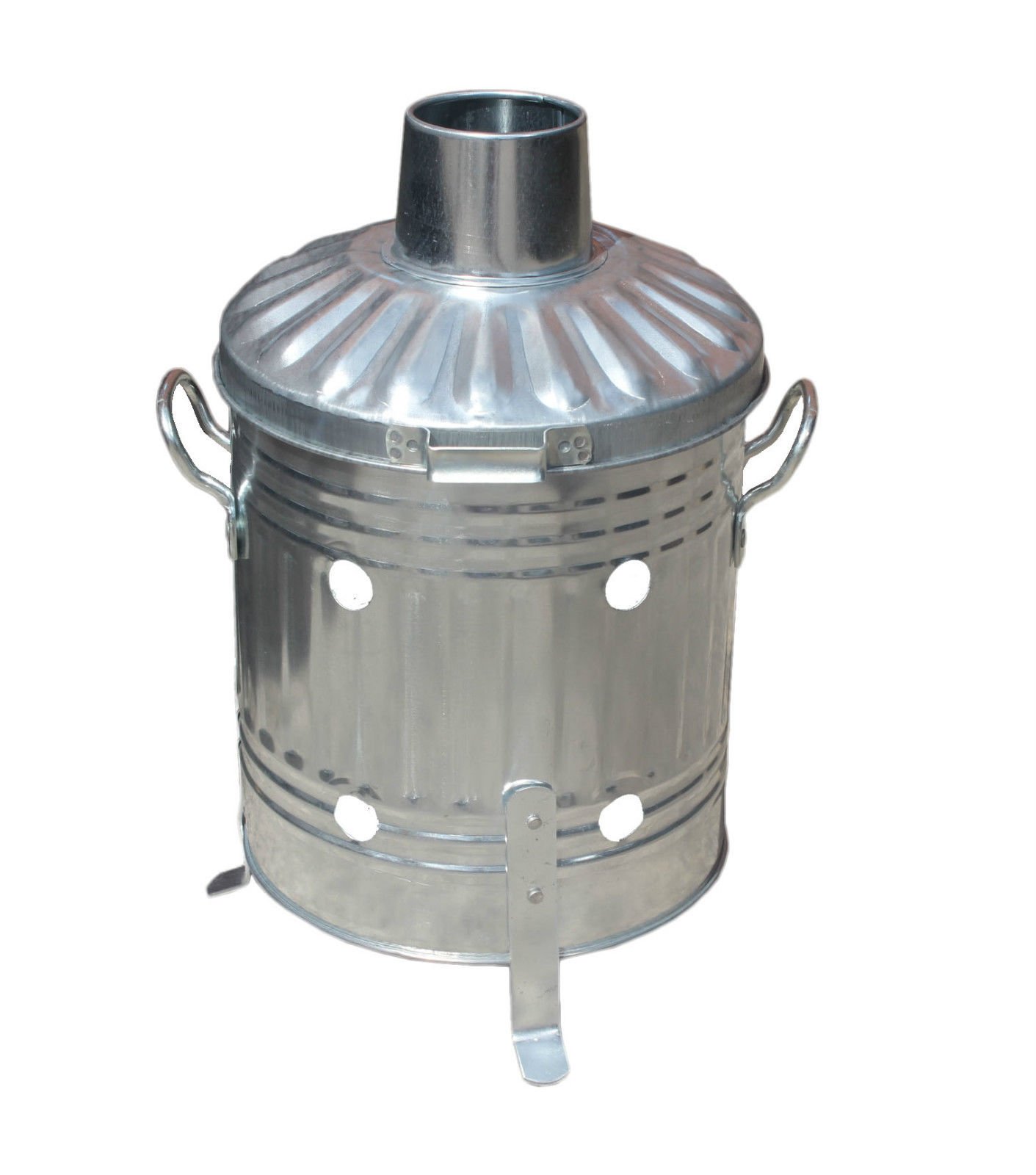 Portable 15L Mini Galvanised Steel Garden Fire Bin Incinerator for ...