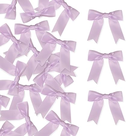 Amazon.com: Meseey 100 Pcs Pastel Satin Ribbon Bows with Twist Tie 2.5 ...