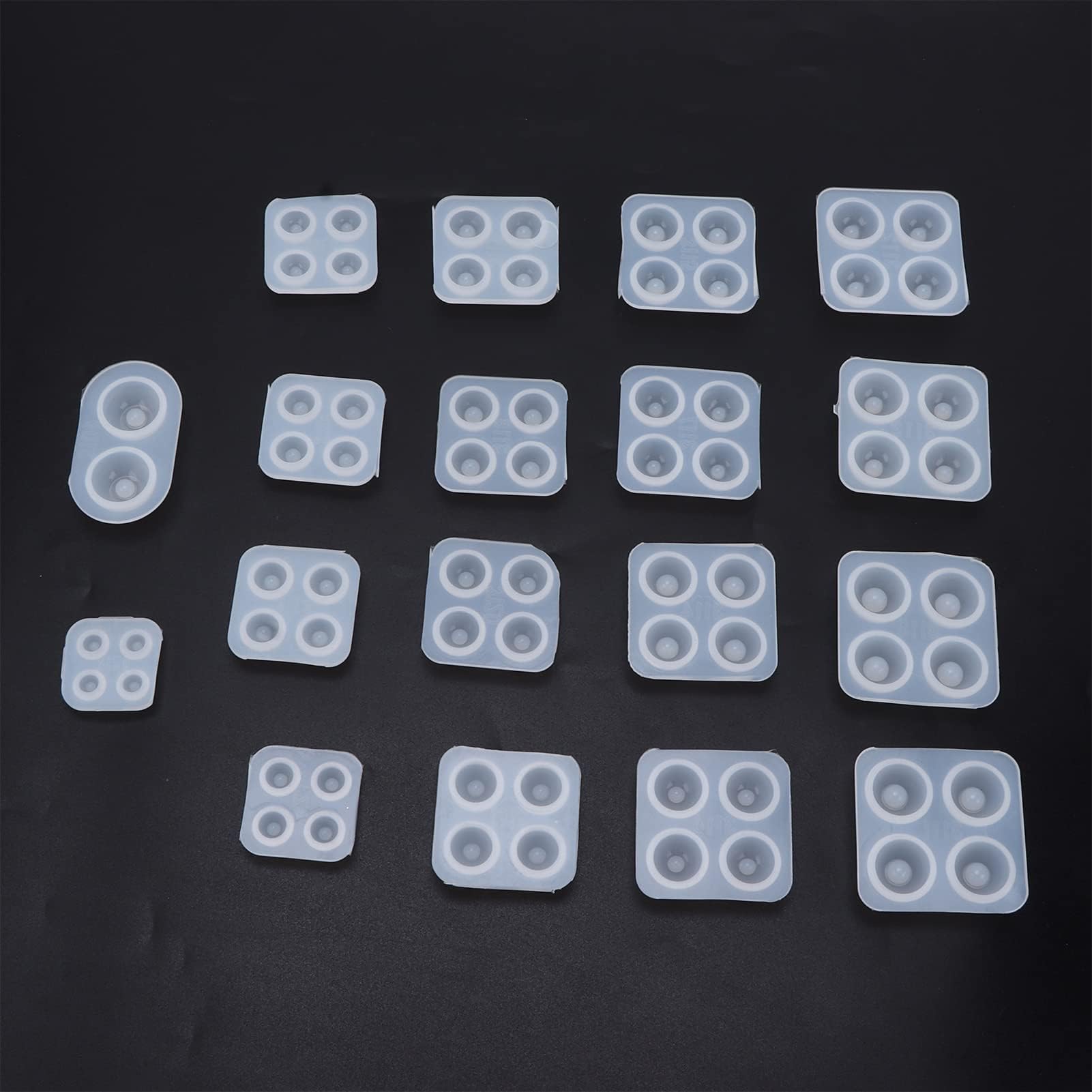 Amazon.com: 18Pcs Doll Eyes Mold, Eyeball Dome Silicone Molds Half ...