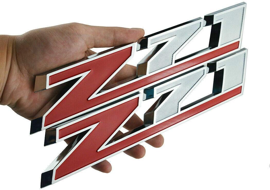 Chrome Red Z71 Emblem 10.3inch 3D Badge Decal Sticker Replacement for ...