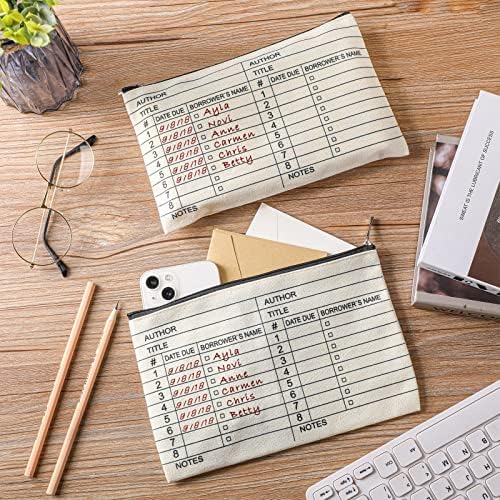 Amazon.com: 6 Pieces Book Lover Gifts Library Card Pouch library gifts ...