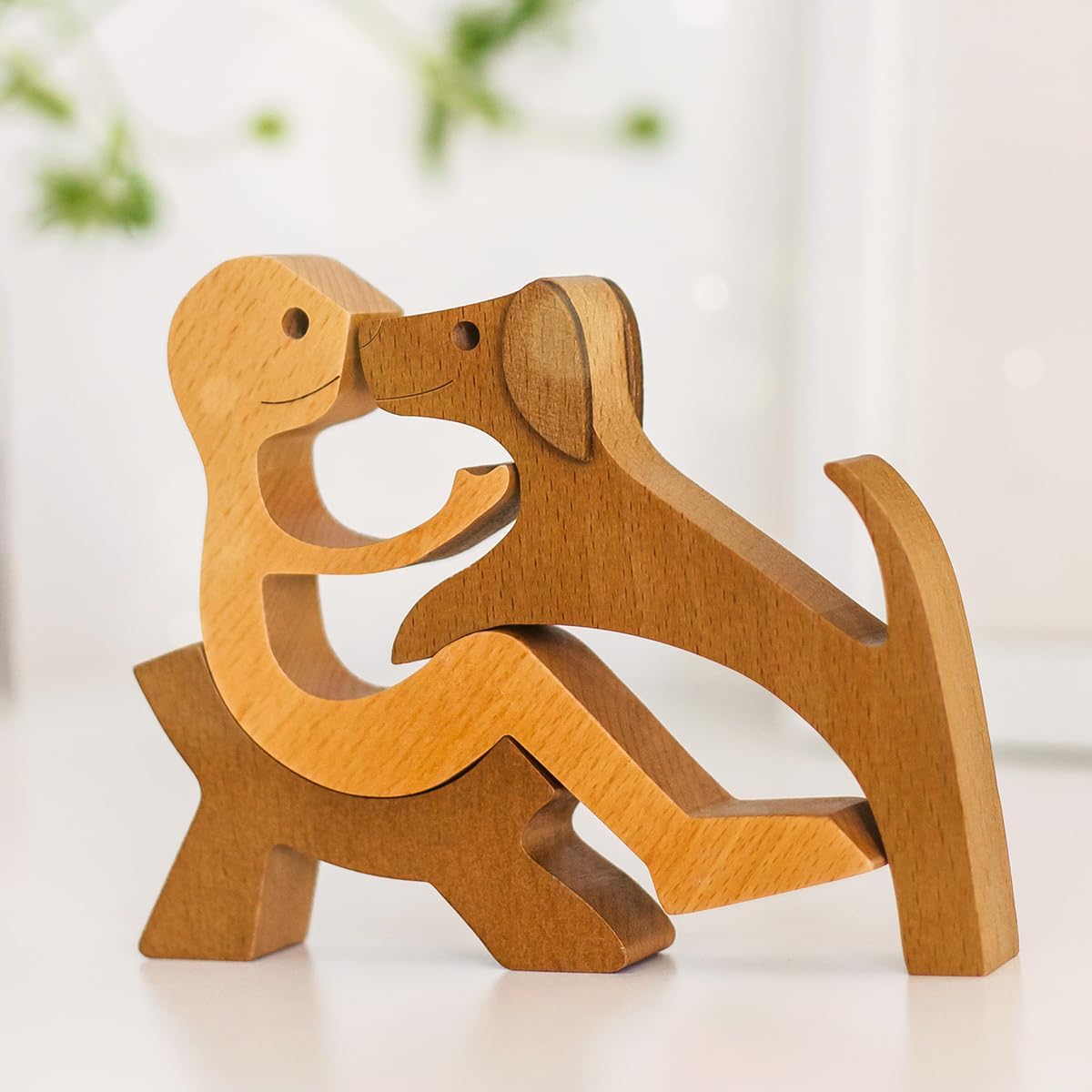 Amazon.com: Pawfect House Handmade Man and Dog Figurine, Table Decor ...