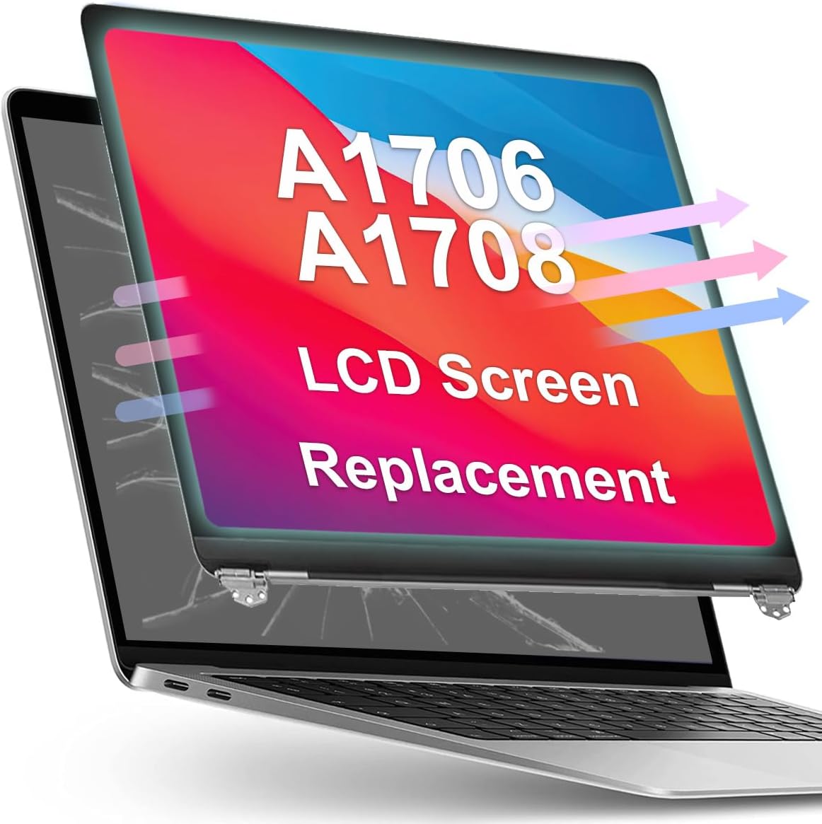 Amazon.com: (Space Grey) LCD Screen Replacement for MacBook Pro A1706 ...