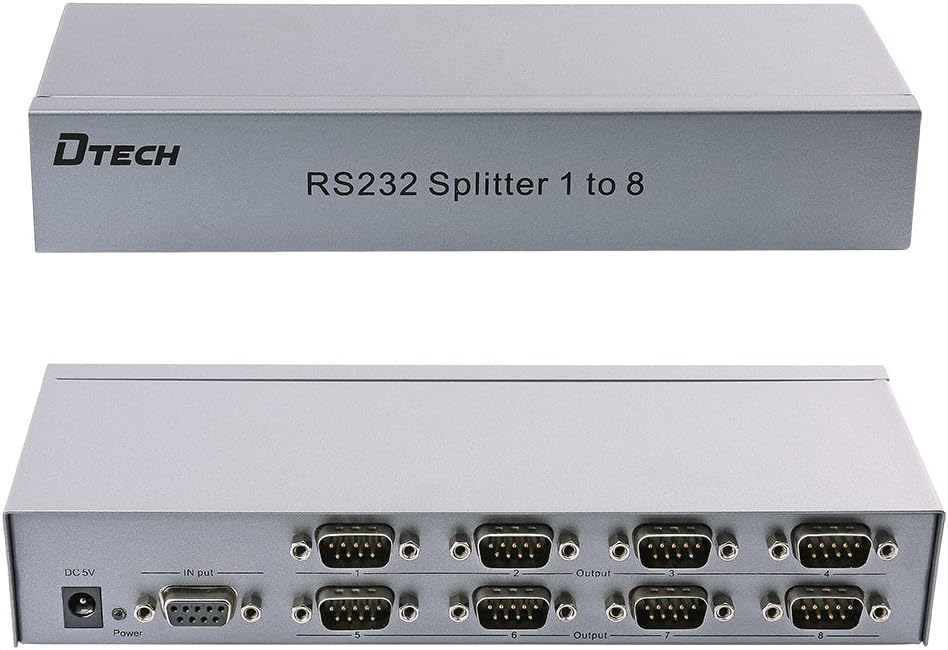 Amazon.com: DTECH Industrial 8 Port RS232 Serial Splitter Switch Box ...