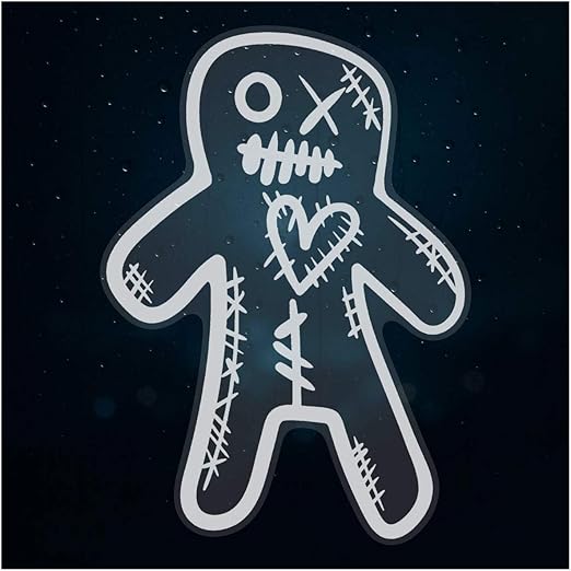 Azeeda Extra Large 720mm 'Voodoo Doll' Clear Static Window Cling ...