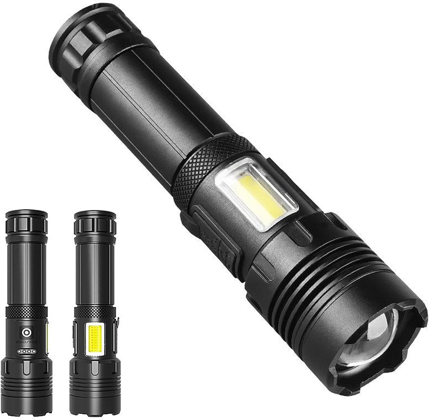 LED Rechargeable Tactical Laser Flashlight - 90000 High Lumens ...
