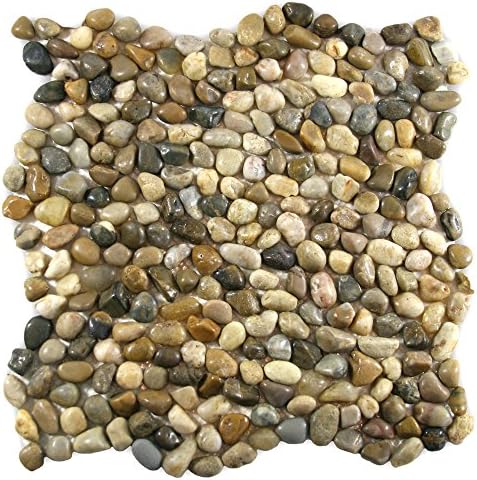 Mini Polished Cobblestone Pebble Tile 1 sq.ft - Amazon.com