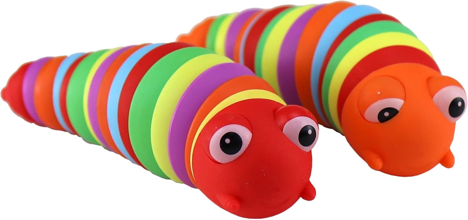 Amazon.com: Iconikal 3D Actuating Fidget Toy Caterpillar Worm Slug ...