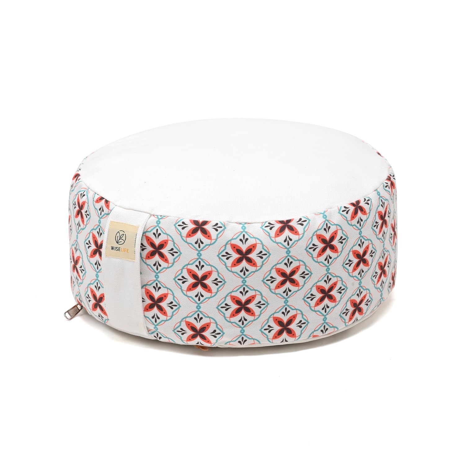 WiseLife Premium Cotton Yoga Meditation Cushion Round Floor Pillow with ...