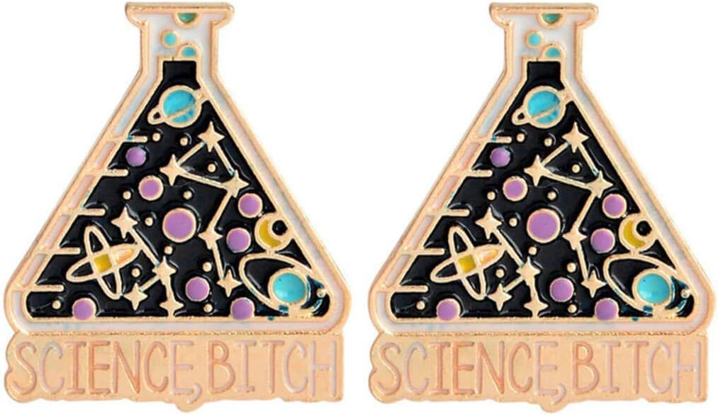 Amazon.com: Charmart Science Bitch Lapel Pin 2 Piece Set Science Beaker ...