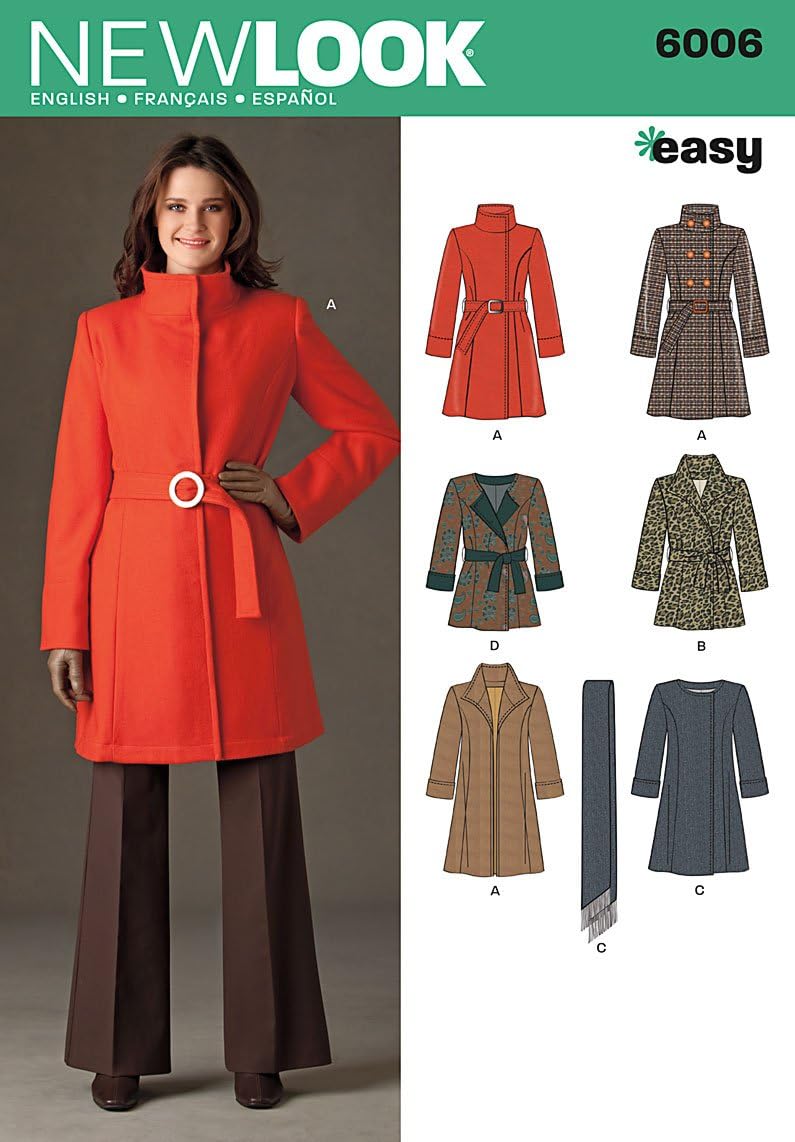 Amazon.com: Simplicity Creative Group, Inc New Look Sewing Pattern 6006 ...