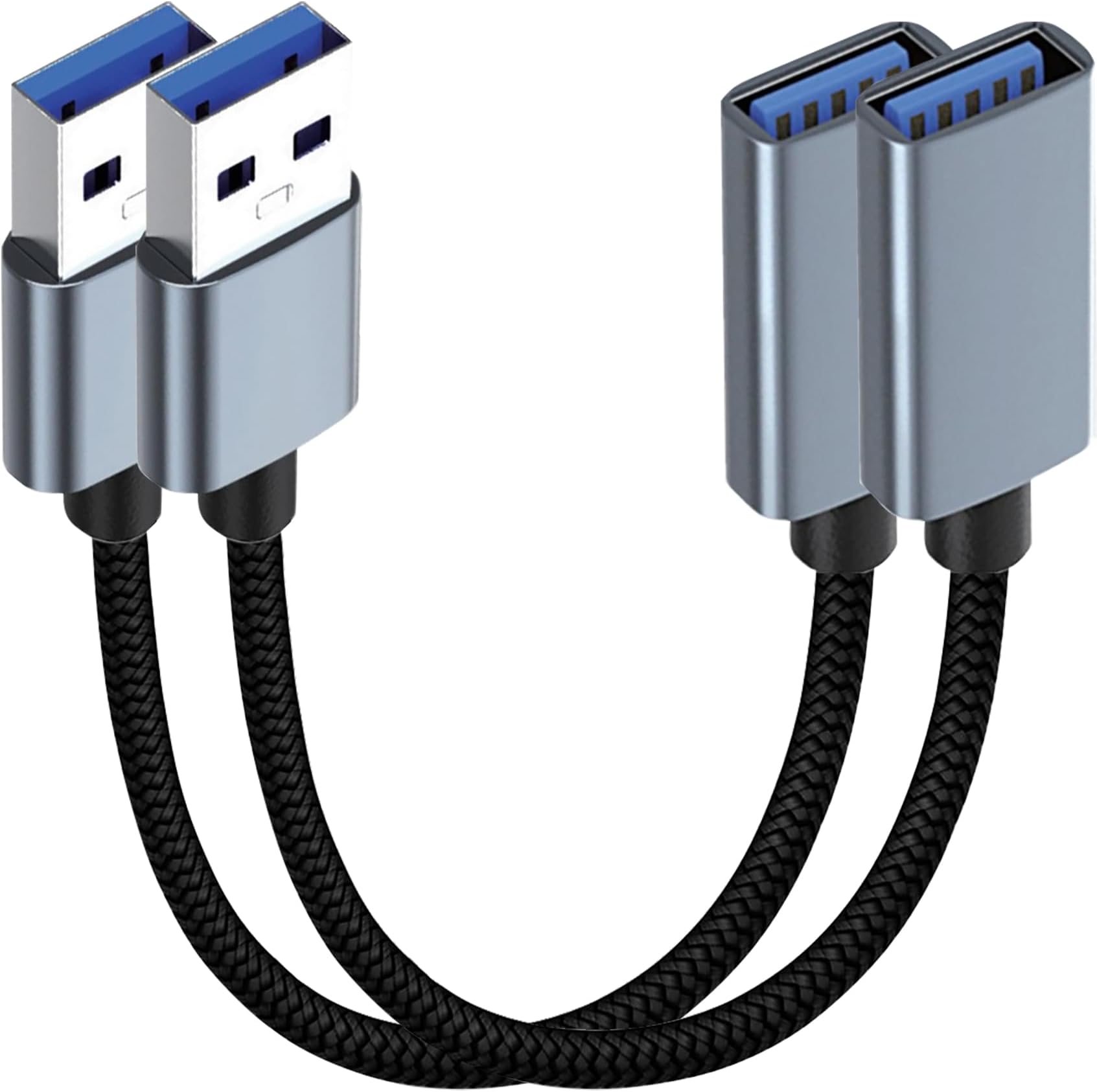 tunghey 2Pack USB 3.0 Extension Cable, Short USB Extension Cable Male ...