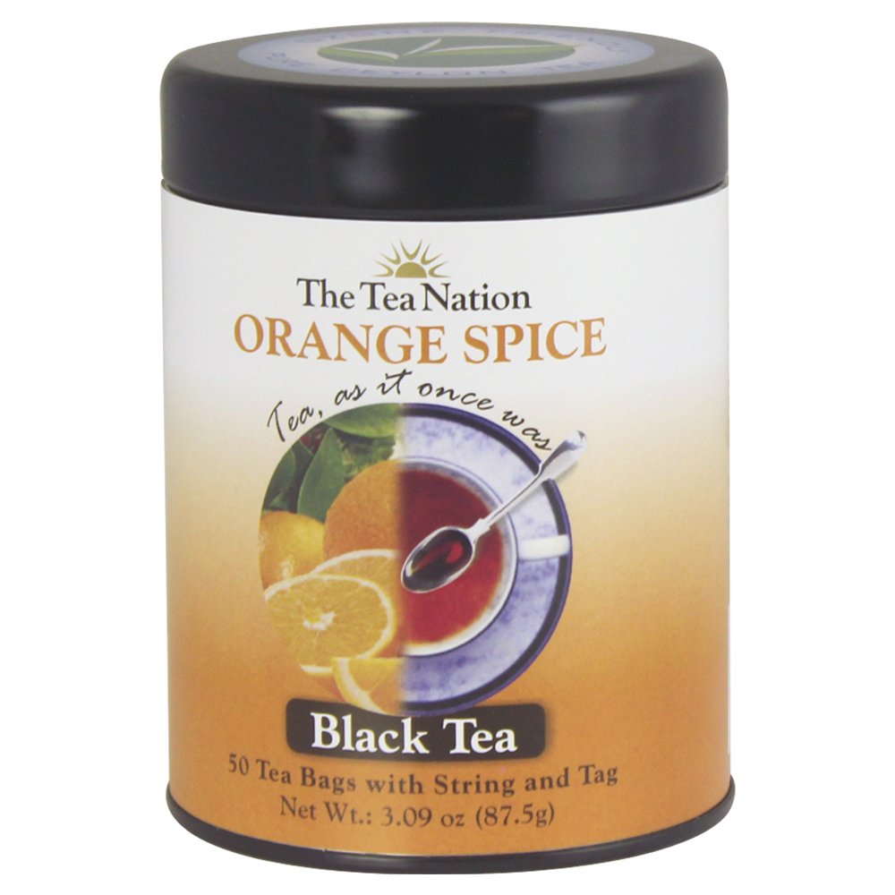 Amazon.com: The Tea Nation String and Tag Black Tea Bags, Orange Spice ...
