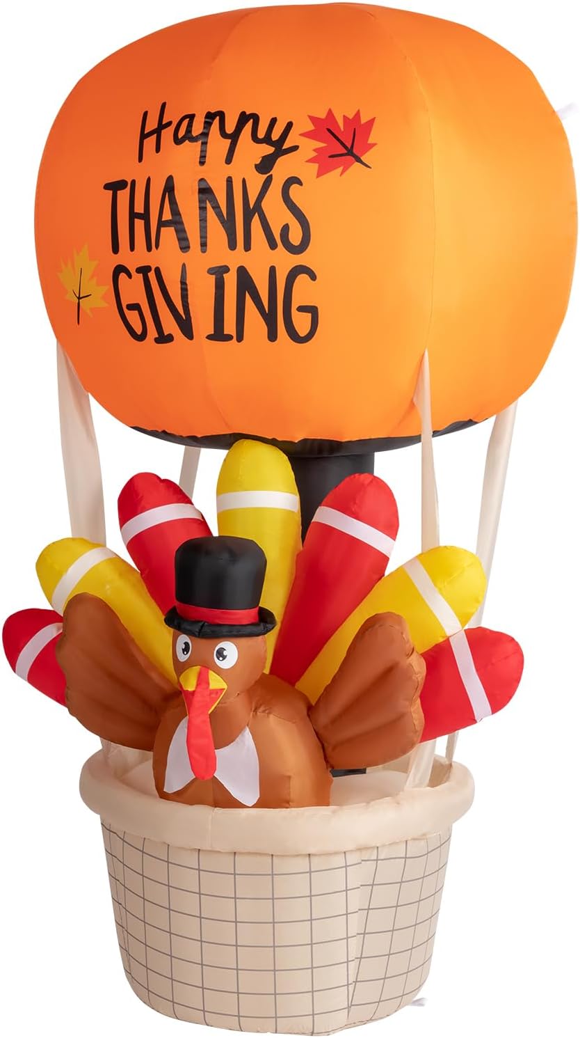 Amazon.com: Thanksgiving Inflatable Turkey Lawn Decoration, Turkey Hot ...