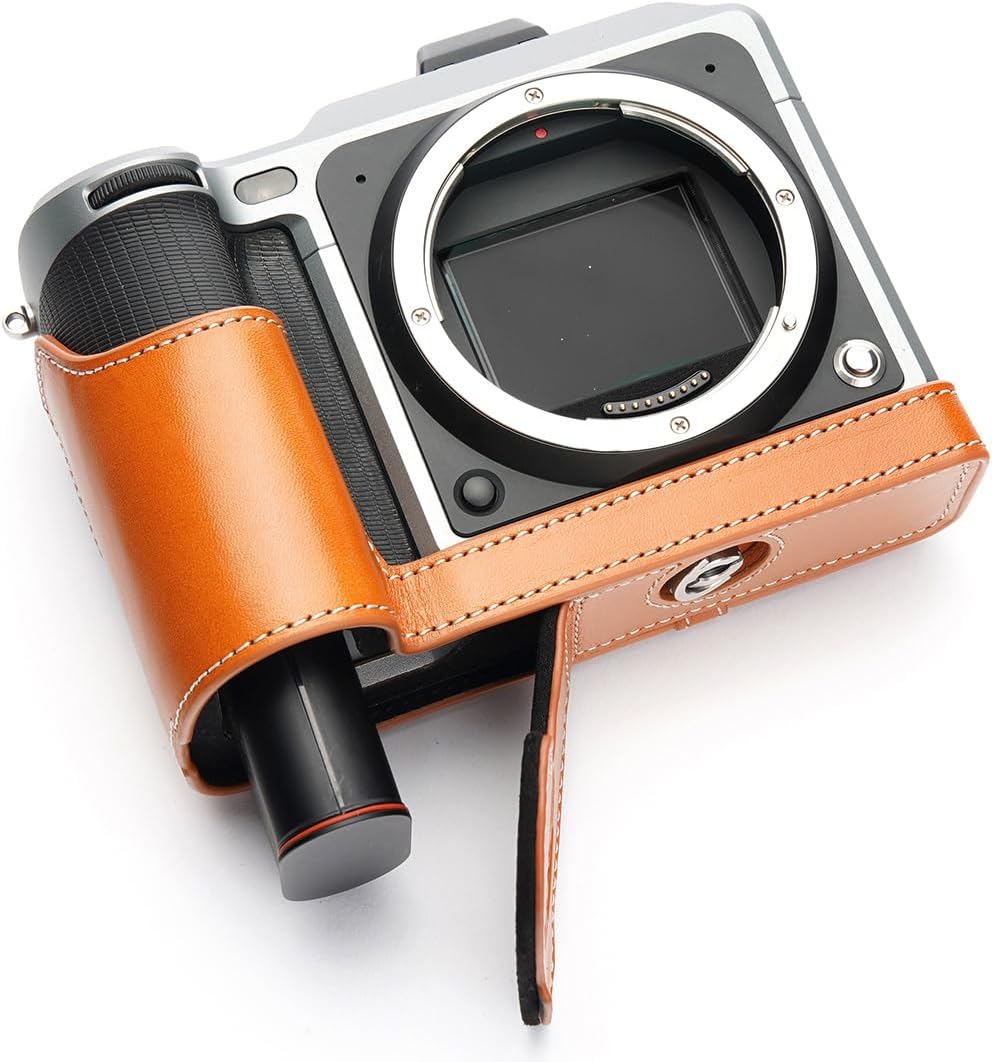 Amazon.com : TP Original Handmade Genuine Real Leather Half Camera Case ...