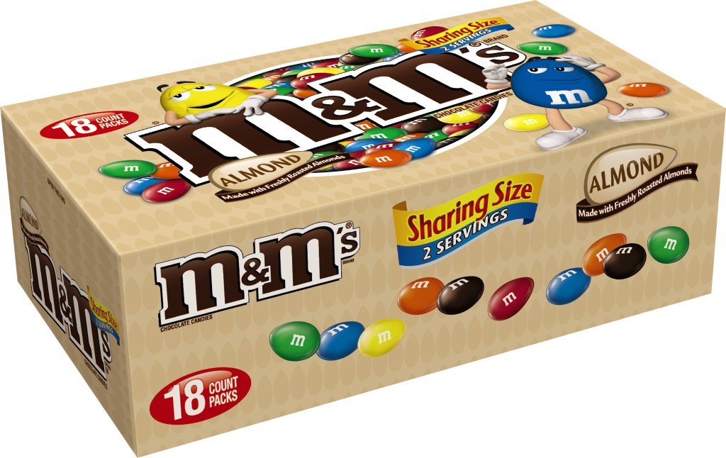 Buy M and M's Almond Chocolate Candy Sharing Size 2.83-Ounce Pouch 18 ...