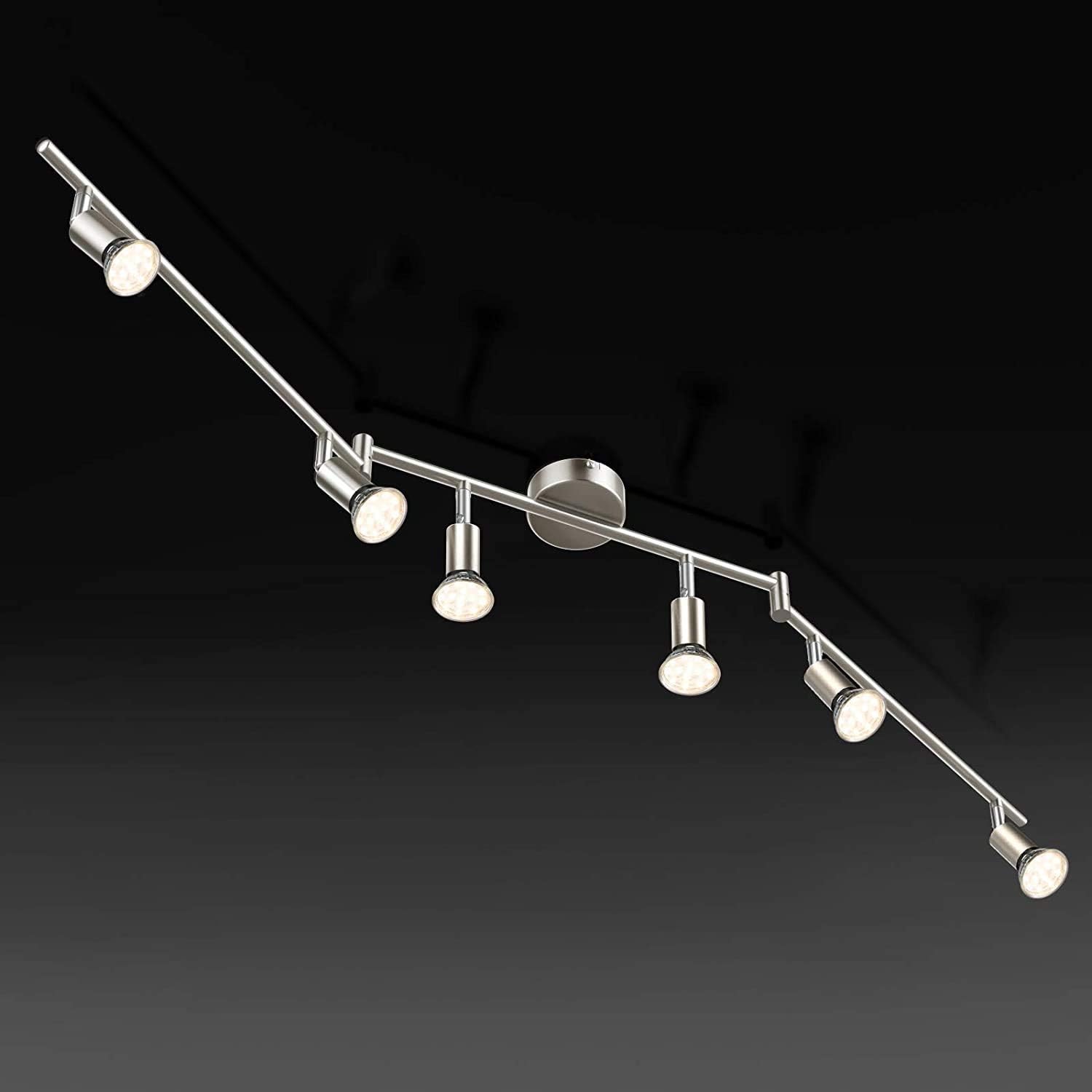 Uchrolls LED Ceiling Light rotatable,6 Way Modern Ceiling Spotlight for ...