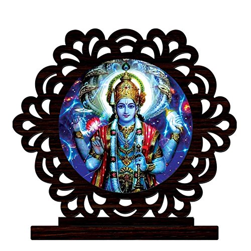 CRAZYINK Printed GOD VISHU Wooden Home Décor Showpiece | Design 9 ...