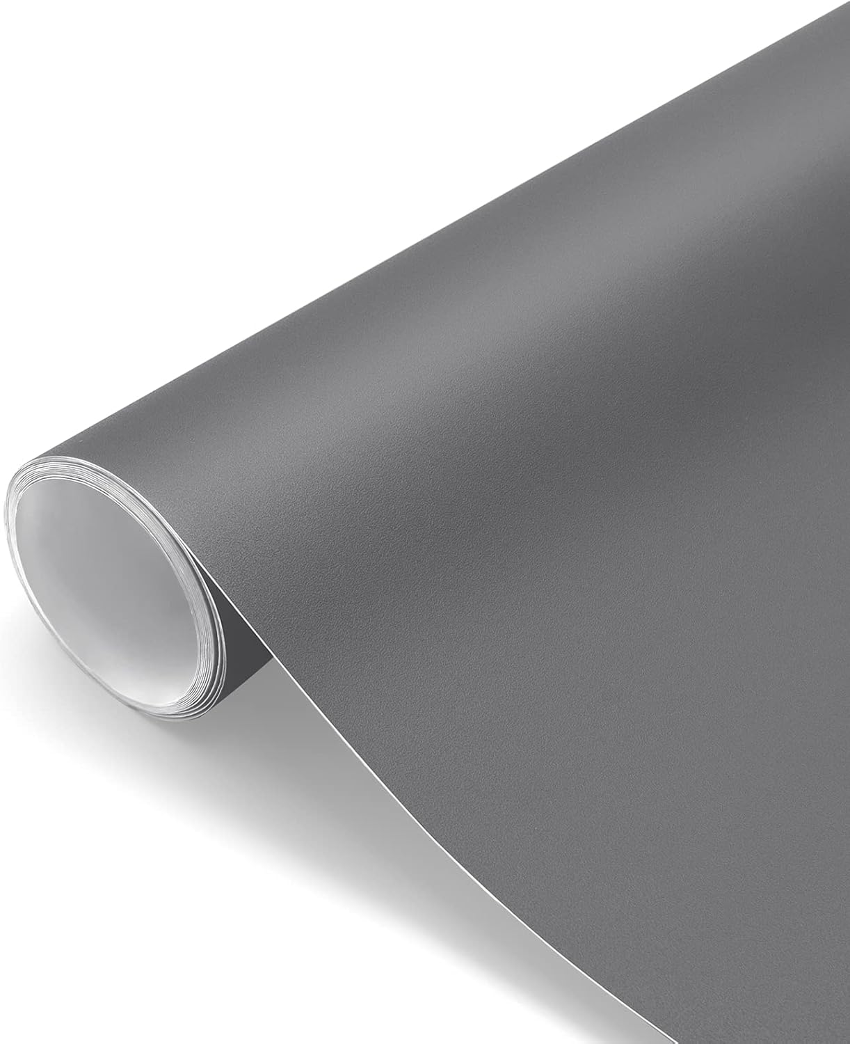 Grey Wallpaper 16"x78.7" Peel and Stick Wallpaper Thick Matte Gray ...