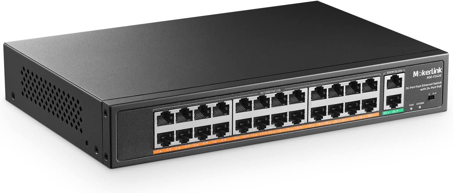 Amazon.com: 24 Port 2.5G PoE Switch Unmanaged with 24 Port 2.5Gb Base-T ...