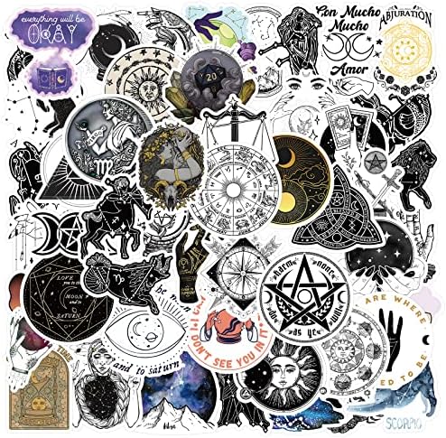 Amazon.com: Giantree Mystical Astrology Self-Stick Stickers, 50Pcs ...
