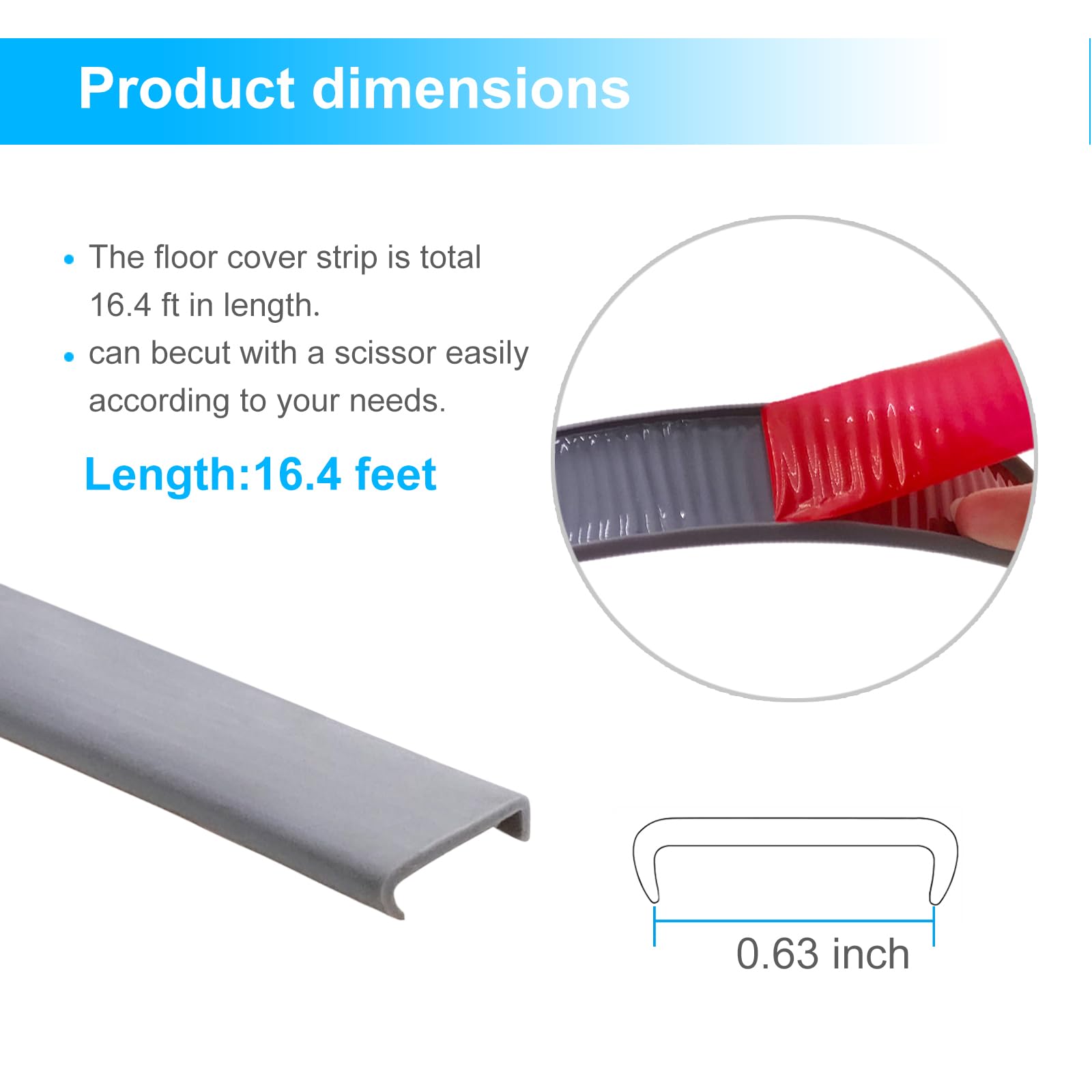 Snapklik.com : U-Shape Edge Banding, Countertop Edge Trim 16.4ft X16mm ...