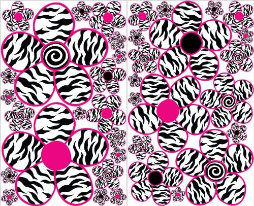 Amazon.com: Hot Pink 3D Zebra Print Star Wall Sticker Decals : Tools ...