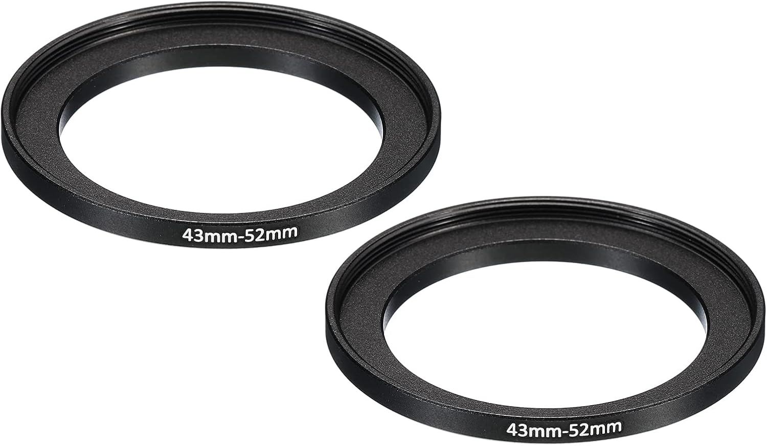 Amazon.com : PATIKIL 43mm-52mm Metal Step Up Ring, 2 Pack Camera Lens ...